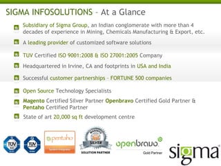 Corporate Presentation Sigma Infosolutions | PPT