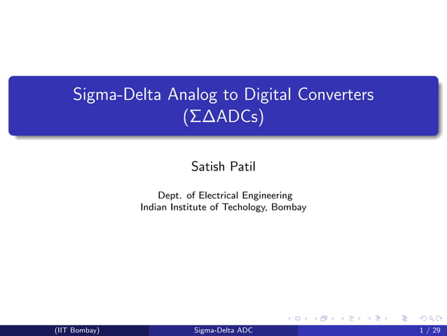 Sigma-Delta Analog to Digital Converters | PDF