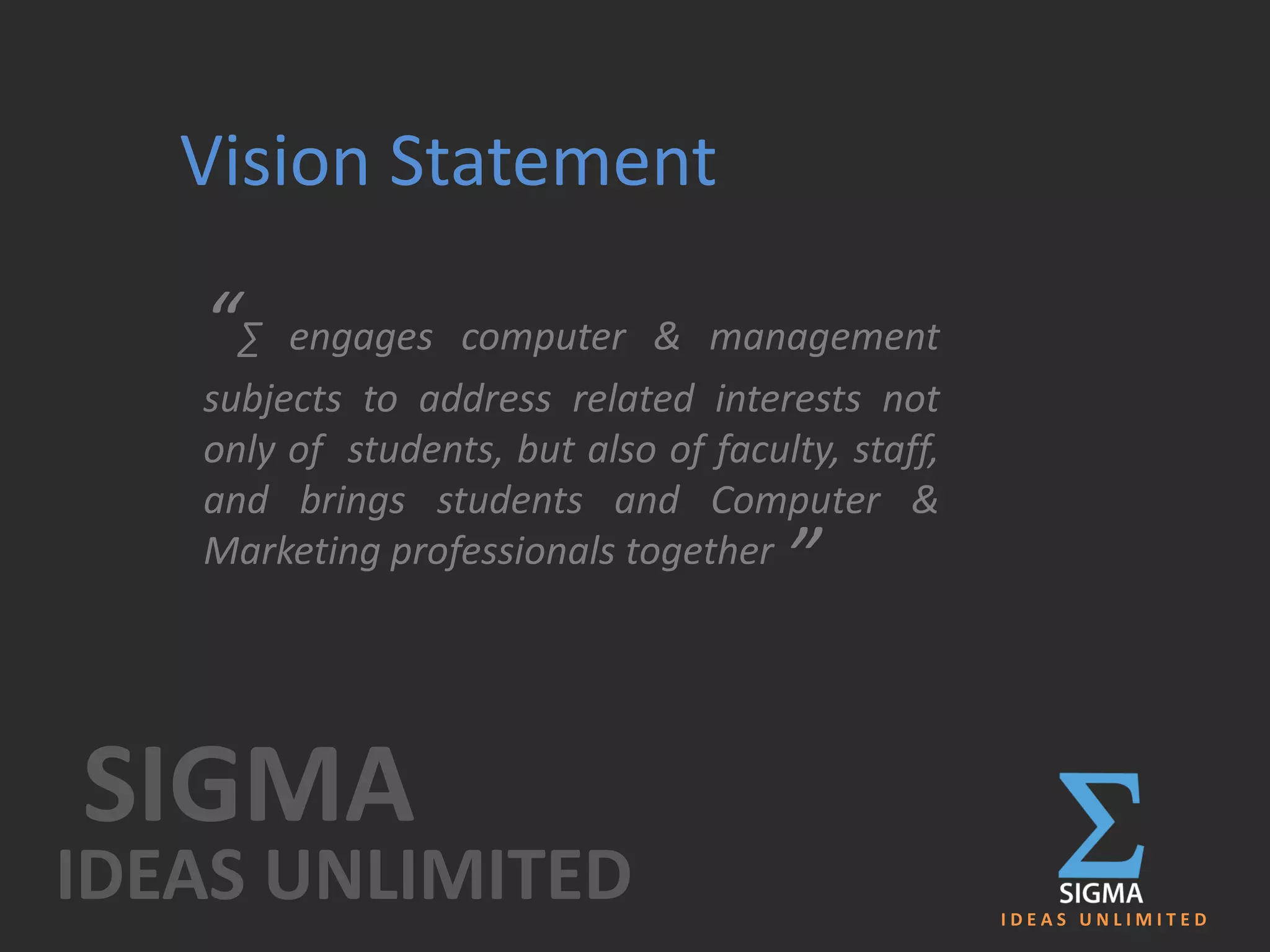 Sigma Society Inauguration | PPT