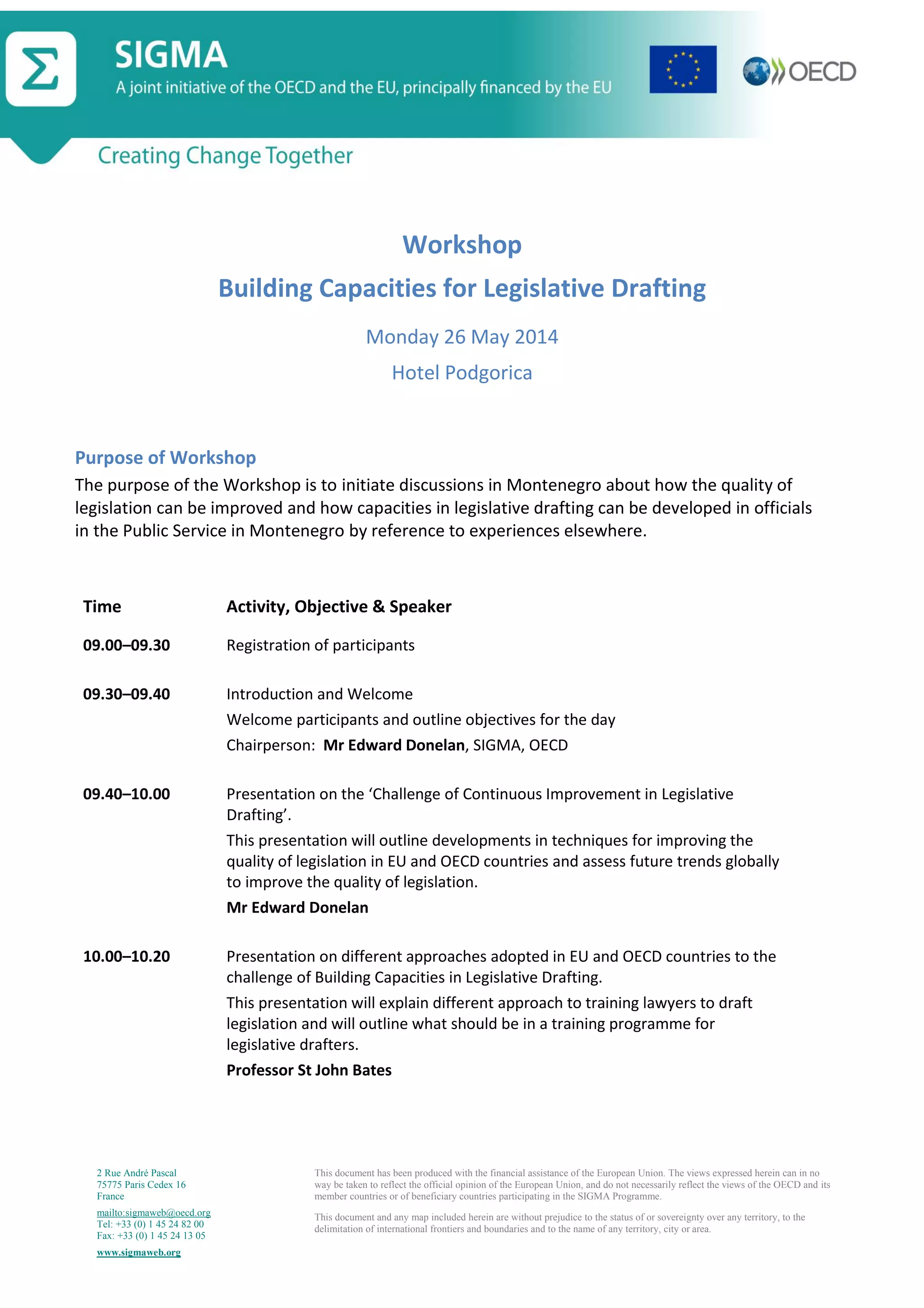 Legislative drafting workshop programme 26 May 2014 in English | PDF