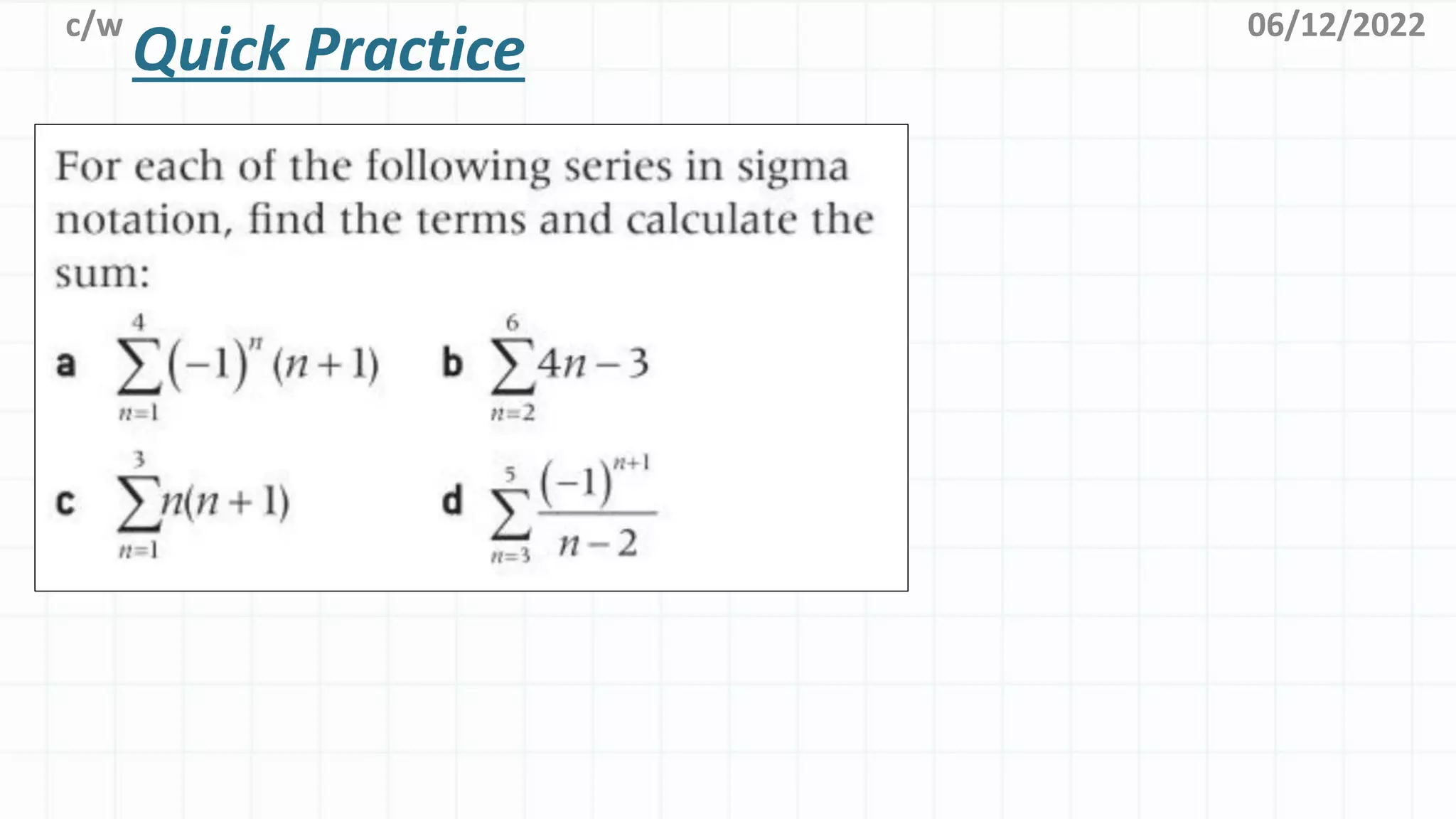 Sigma Notation Pptx