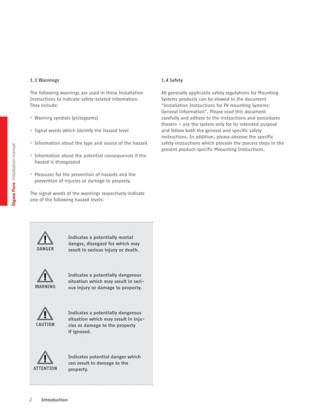 Sigma "Pure" Installation Manual | PDF