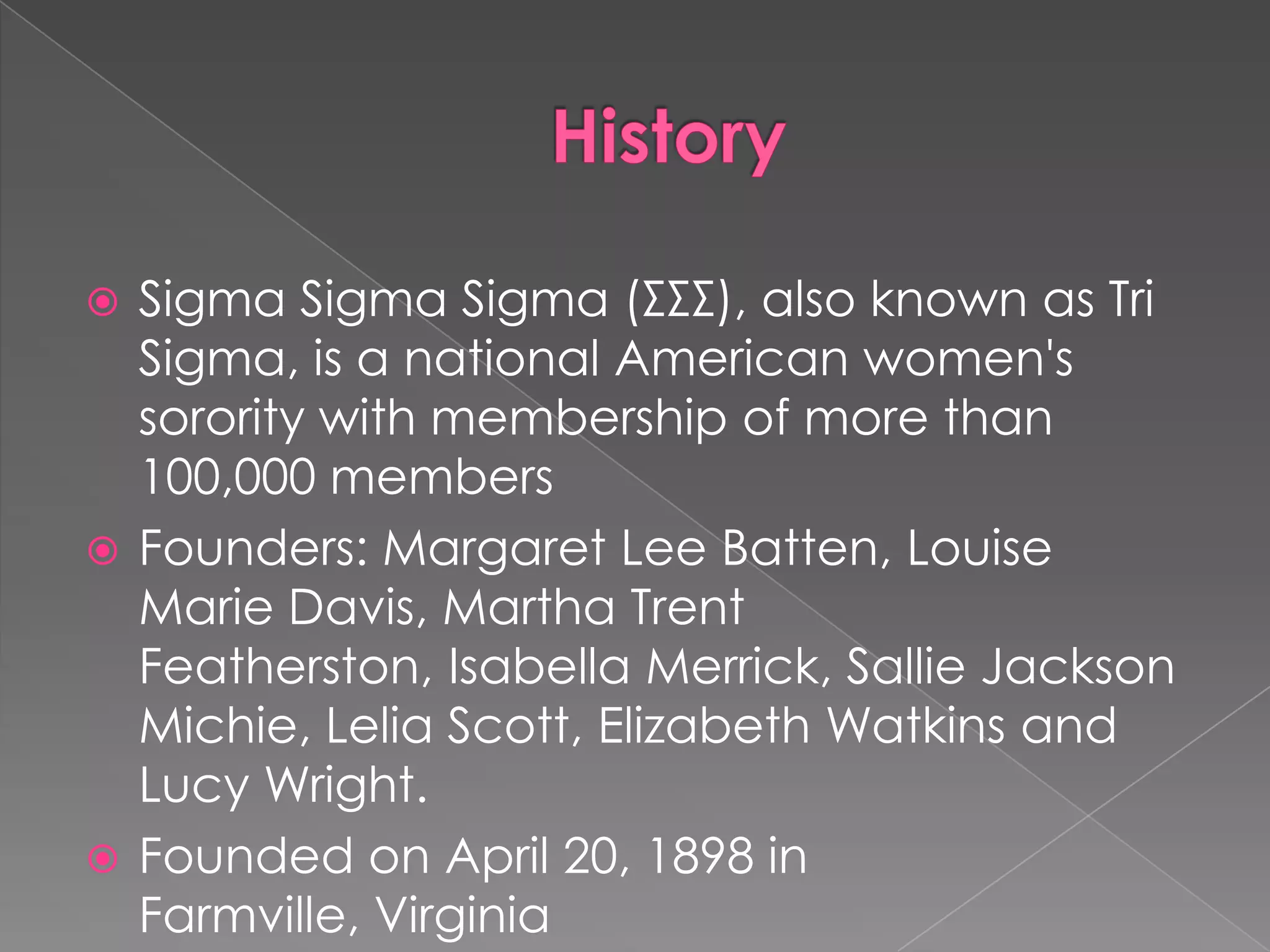 Sigma sigma sigma | PPTX