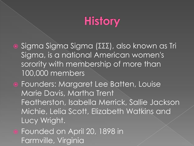 Sigma sigma sigma | PPT