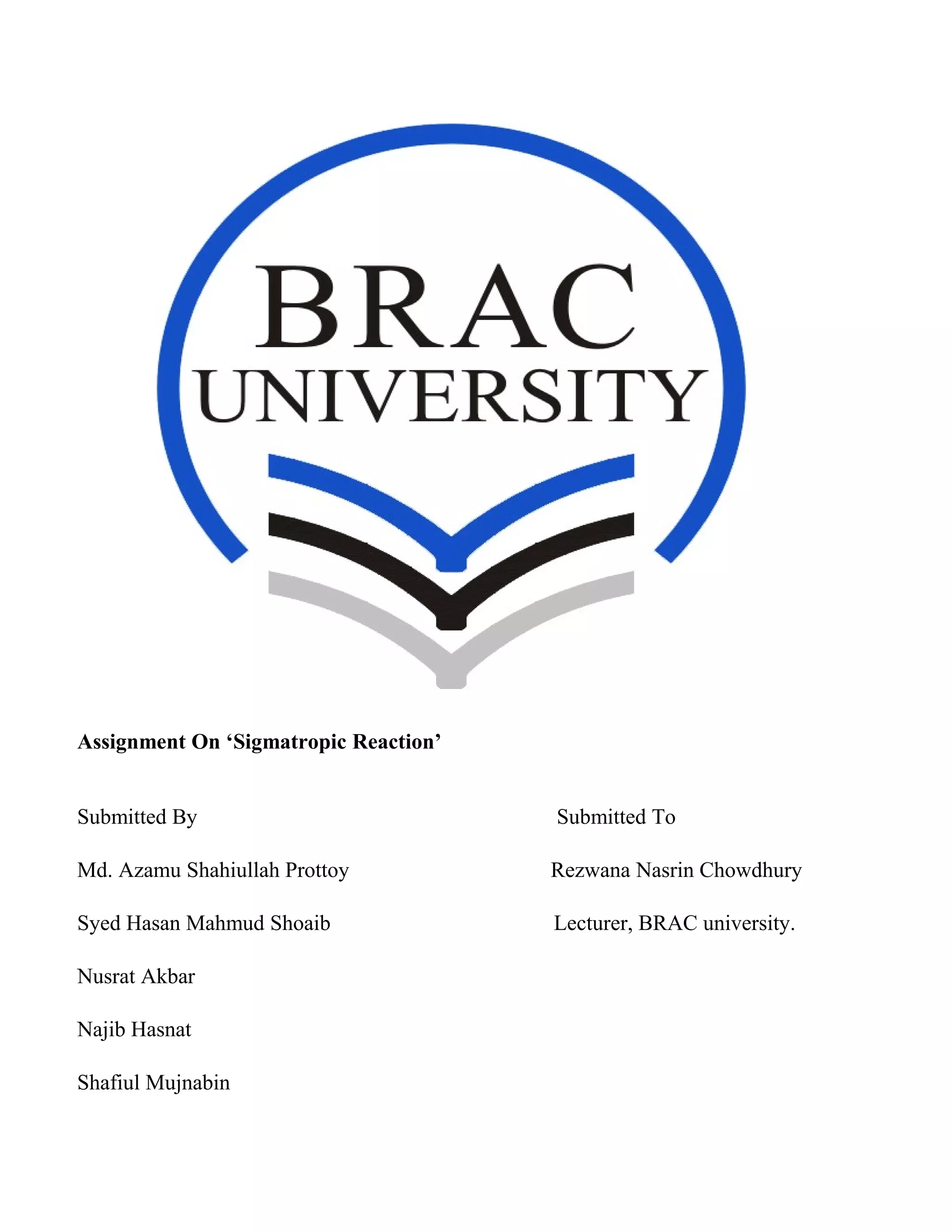 Sigmatropic reaction | DOC
