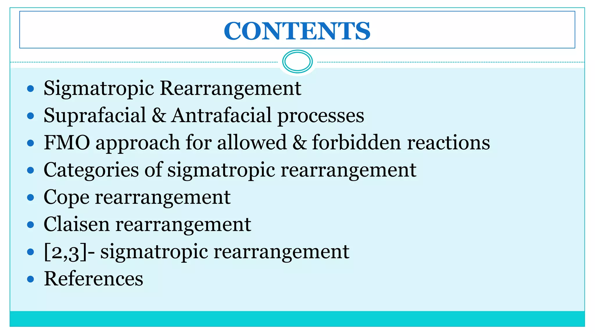 Sigmatropic rearrangement reactions (pericyclic reaction) | PPTX