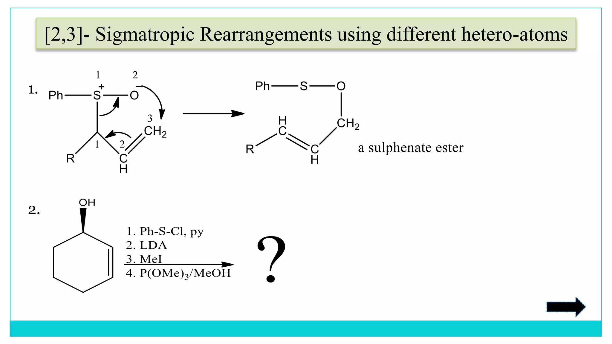 Sigmatropic rearrangement reactions (pericyclic reaction) | PPTX