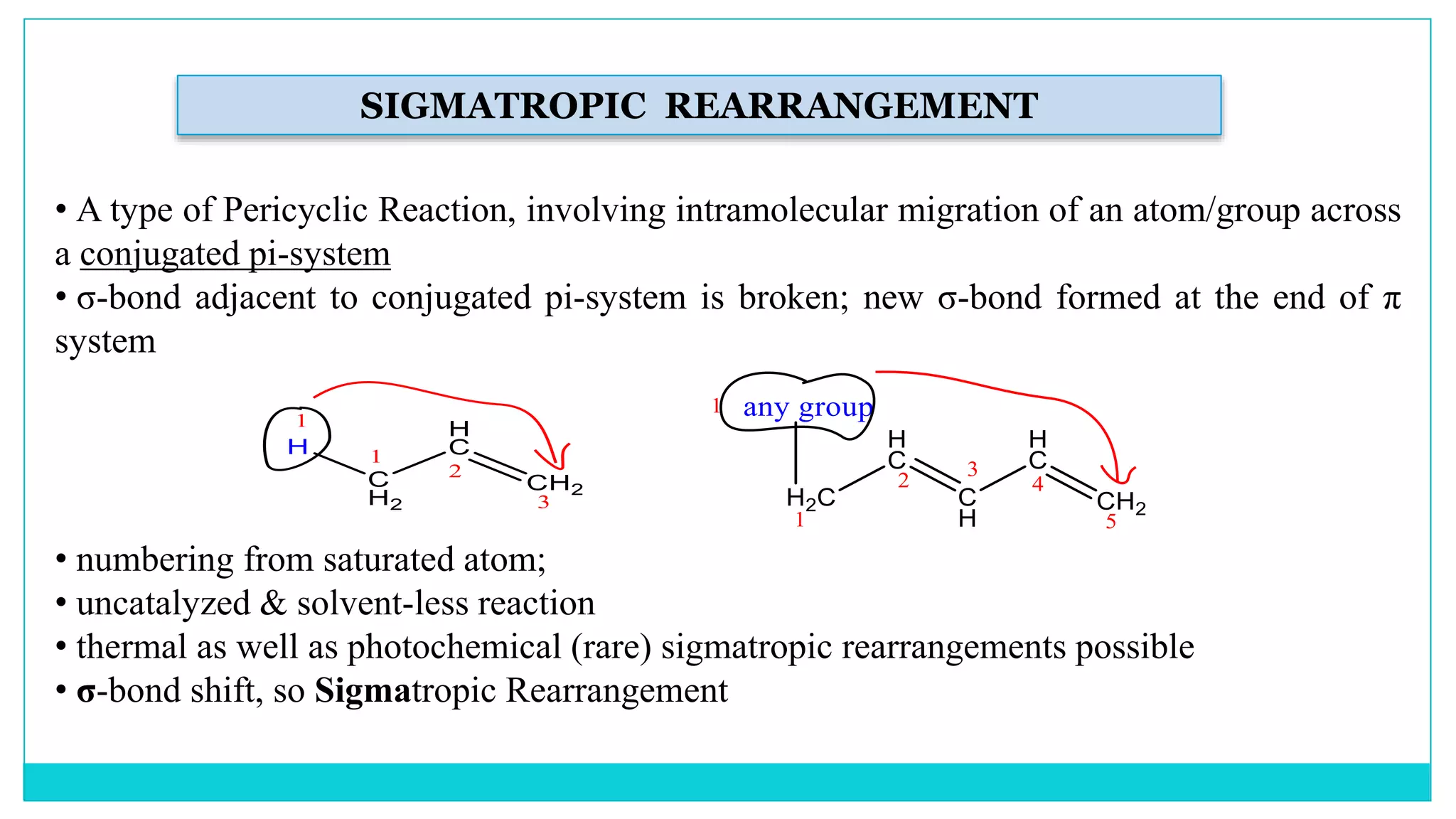 Sigmatropic rearrangement reactions (pericyclic reaction) | PPTX