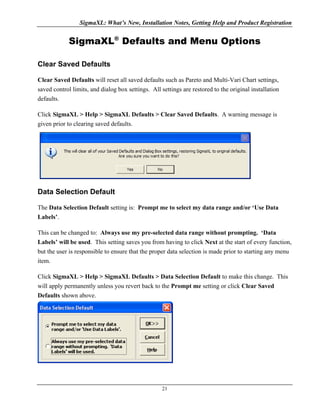 Sigma xl getting_started | PDF