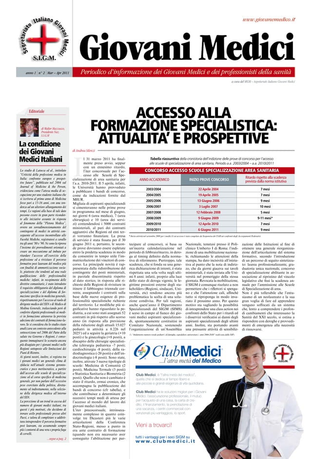 rivista giovani medici n.2 anno 2011 | PDF