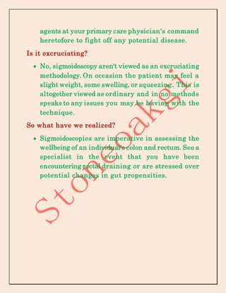 Sigmoidoscopy the uses and benefits | DOCX