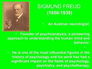 Psychology, Sigmund Freuds' Psychoanalytic Theory | PPT