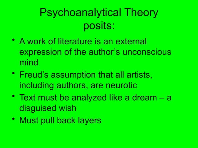 Psychology, Sigmund Freuds' Psychoanalytic Theory | PPT