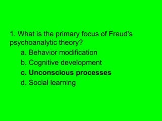 Psychology, Sigmund Freuds' Psychoanalytic Theory | PPT