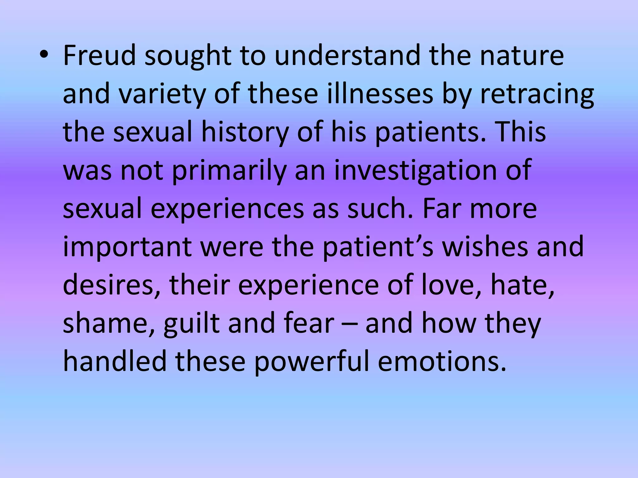 Sigmund freud- psychoanalysis and psychosexual theory | PPTX