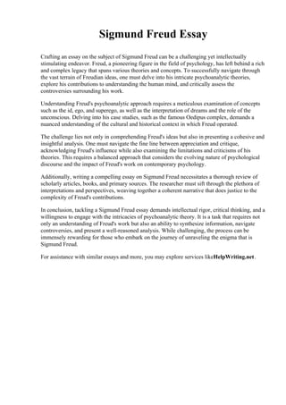 Sigmund Freud Essay.pdf
