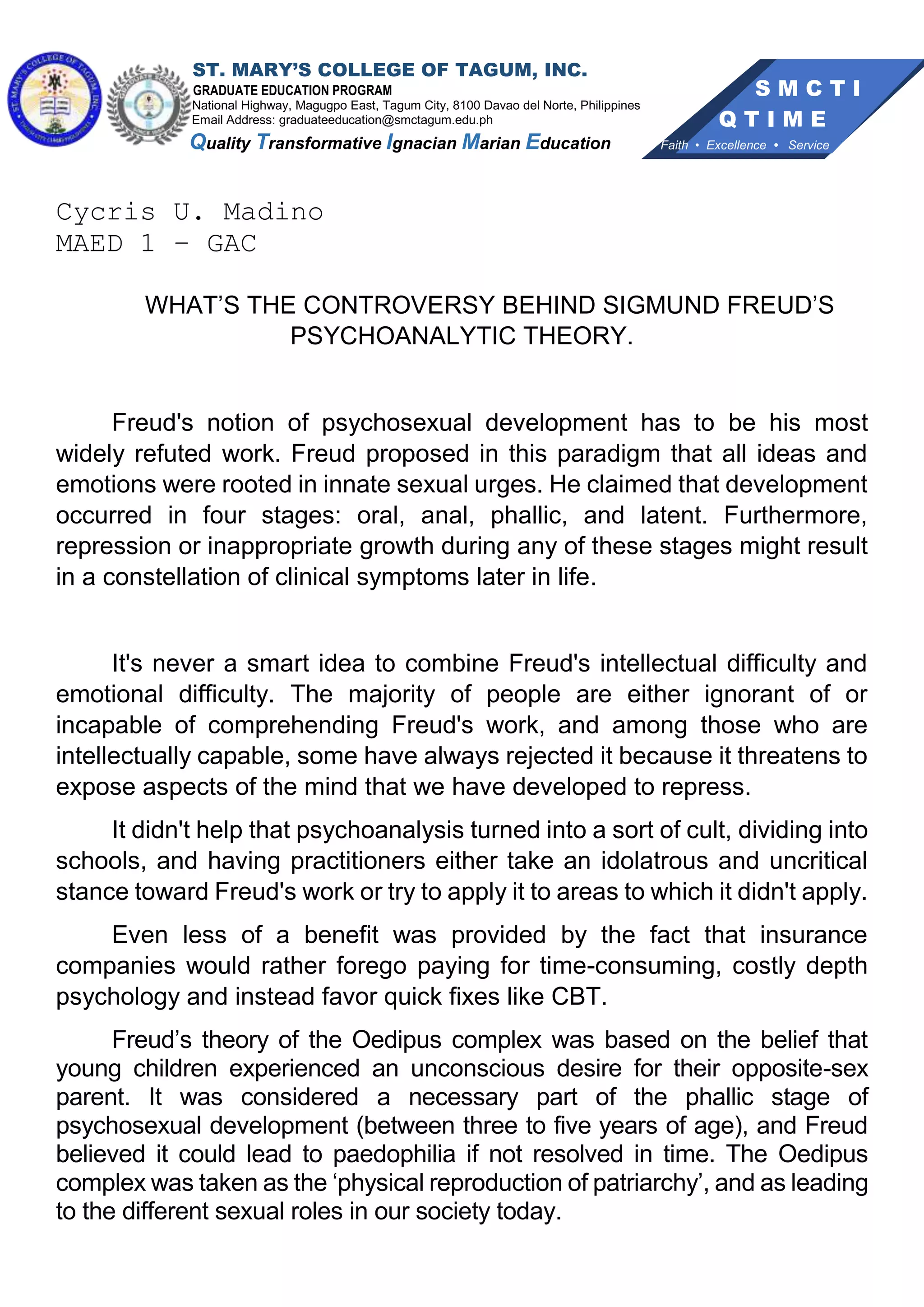 SIGMUND FREUD PSYCHOANALYTIC THEORY.docx