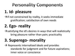 Sigmund freud’s psychoanalytic theory | PPTX