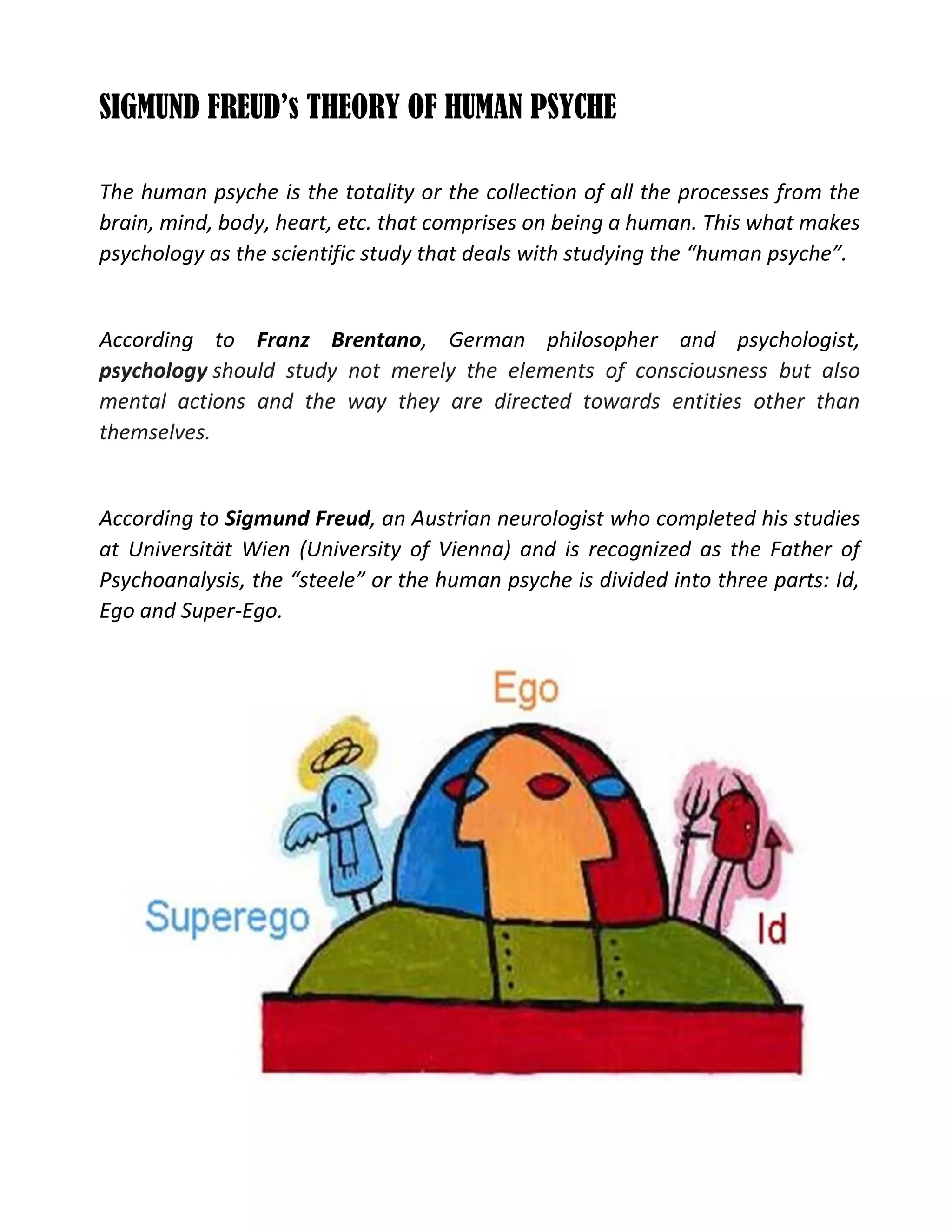 Personal Development - Sigmund Freud's Theory of Human Psyche | PDF