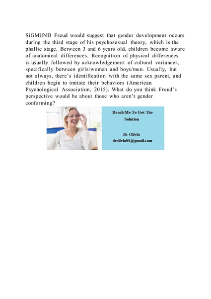 SiGMUND Freud would suggest that gender development occurs during th | PDF