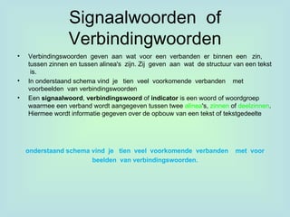 Signaalwoorden of Verbindi | PPT