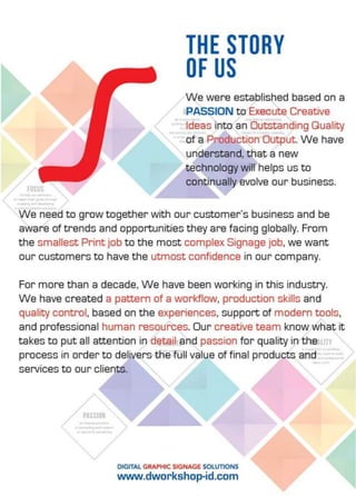 Signage Solution Dworkshop Company Profile | PPSX