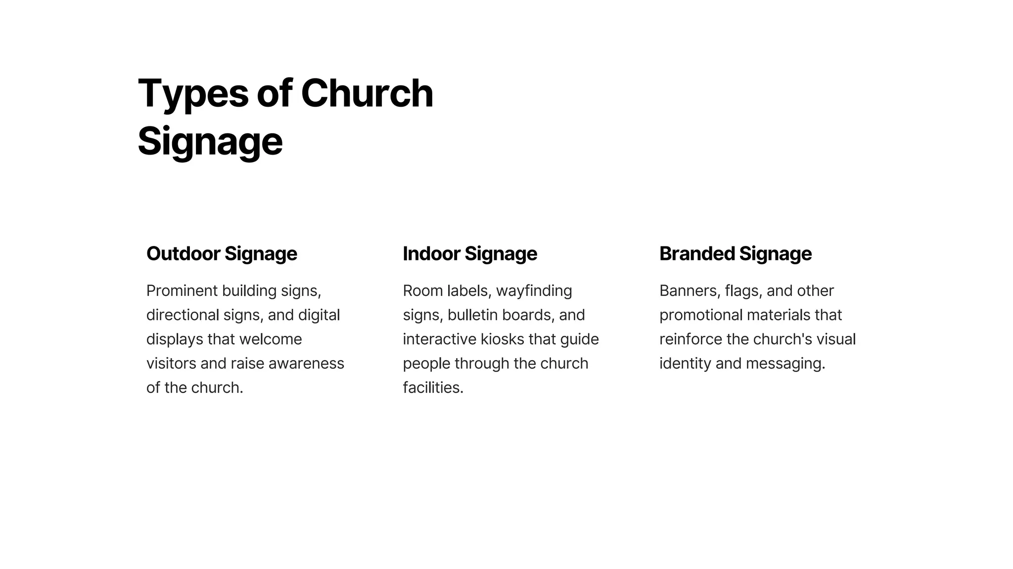 Signage For Churches by Signs Plus Signs | PDF