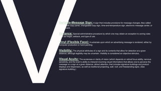 Signage glossary | PPTX | Business and Finance