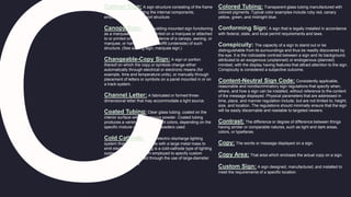 Signage glossary | PPTX | Business and Finance