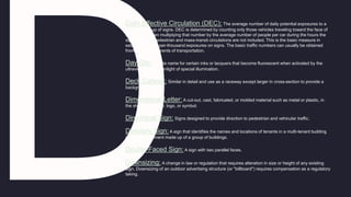 Signage glossary | PPTX | Business and Finance