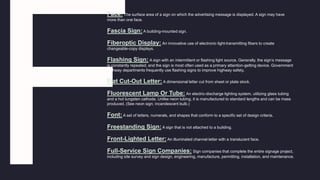 Signage glossary | PPT