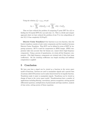 Signal Processing Introduction using Fourier Transforms | PDF
