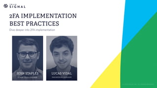 2FA Best Practices | PPT