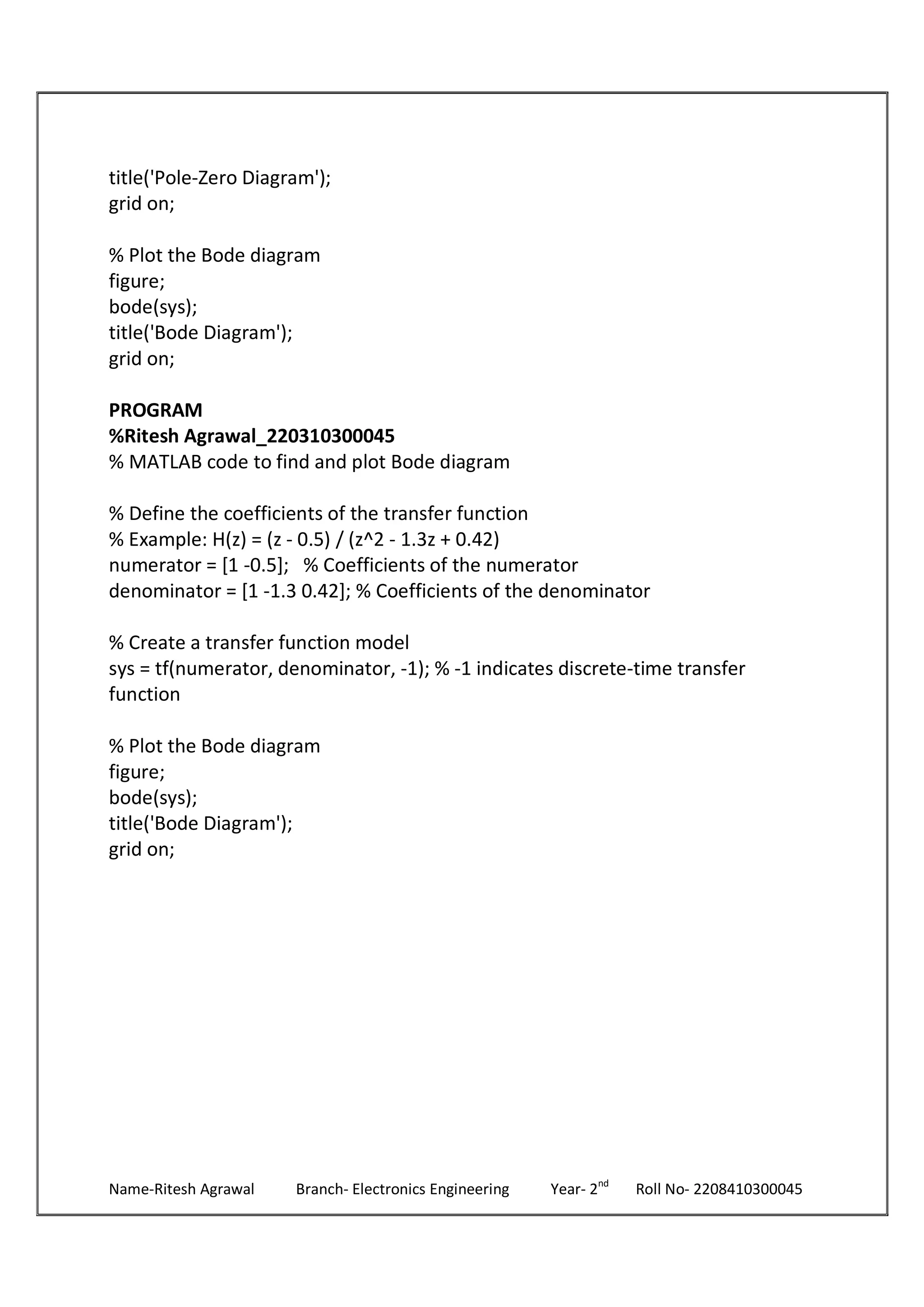 Signal _system_ experiment _lab_1.0. pdf | PDF