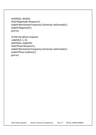 Signal _system_ experiment _lab_1.0. pdf | PDF