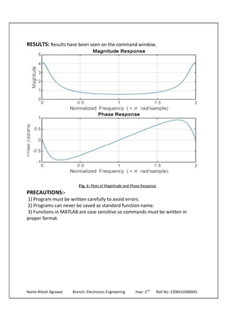 Signal _system_ experiment _lab_1.0. pdf | PDF