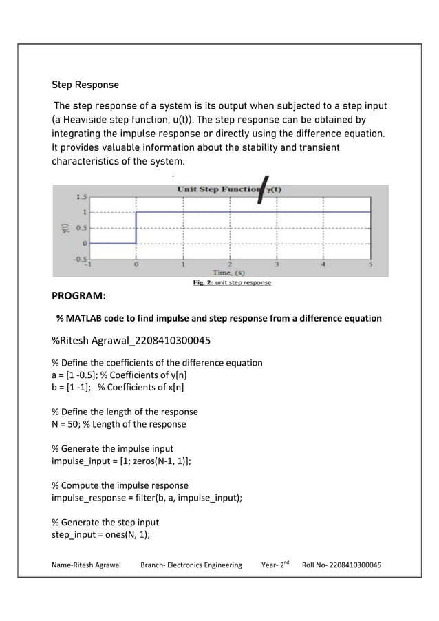 Signal _system_ experiment _lab_1.0. pdf | PDF