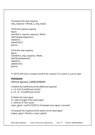Signal _system_ experiment _lab_1.0. pdf | PDF