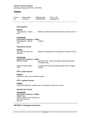 Signal 300 es msds | PDF