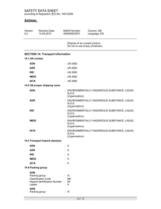 Signal 300 es msds | PDF