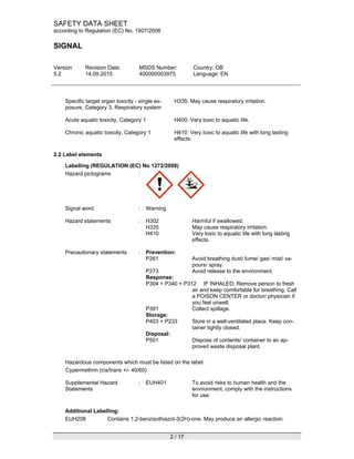 Signal 300 es msds | PDF
