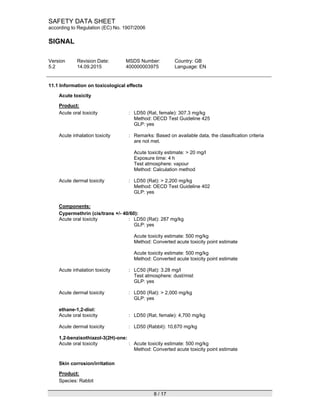 Signal 300 es msds | PDF