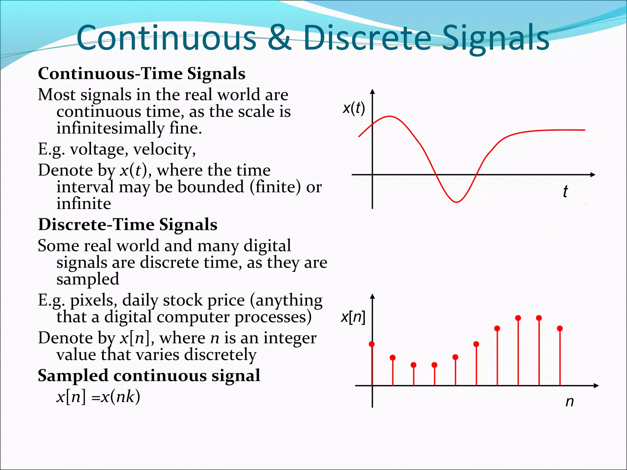 Signal classification of signal | PPT | Physics | Science