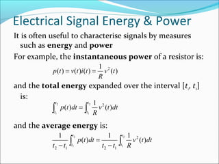 Signal classification of signal | PPT