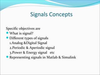 Signal classification of signal | PPT | Physics | Science