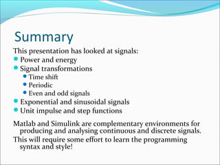 Signal classification of signal | PPT