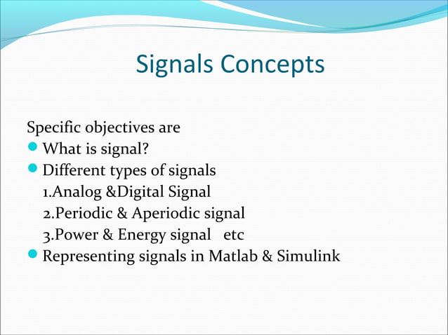 Signal classification of signal
