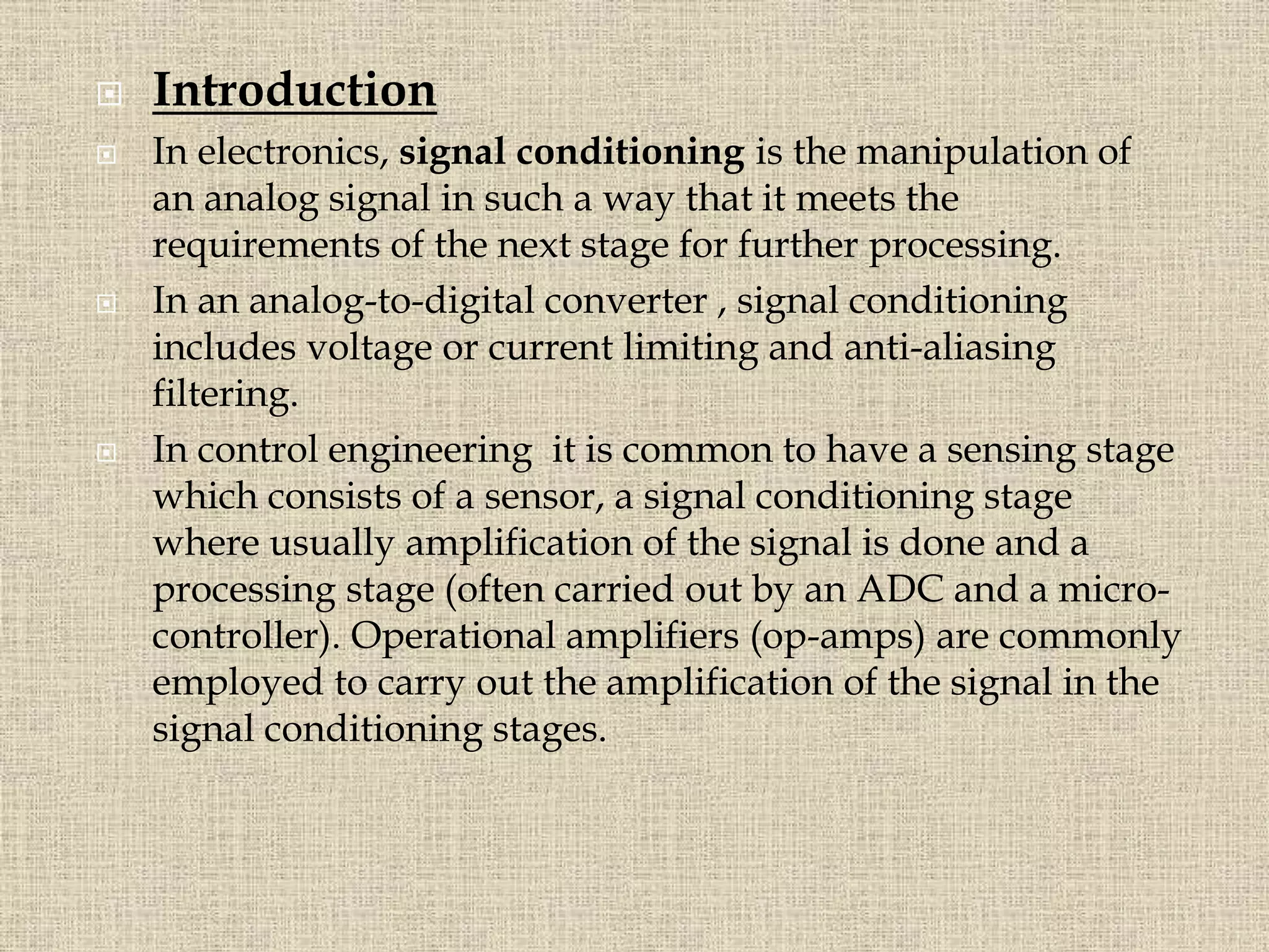 Signal conditioning | PPTX