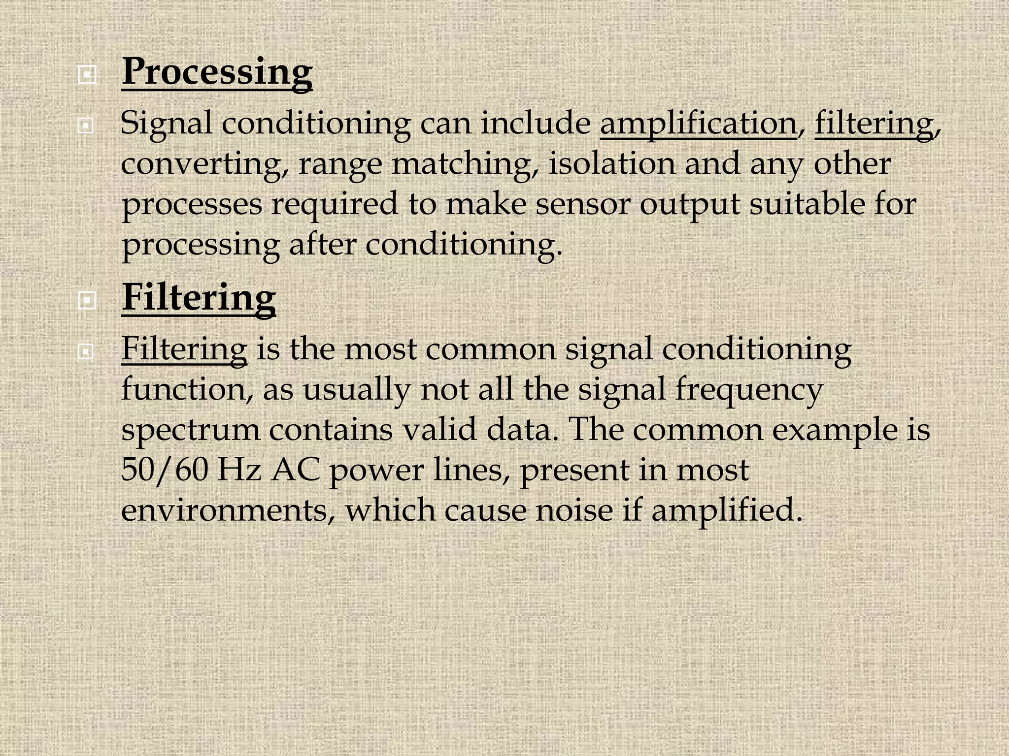 Signal conditioning | PPTX