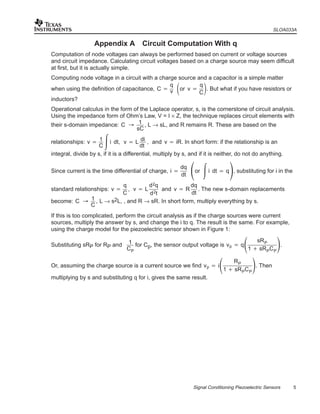 Signal conditioning piezoelectric sensors | PDF